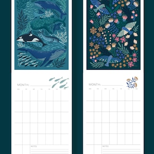 DATELESS Calendar- Perpetual- Academic Year, A4 Illustrated Wall ...