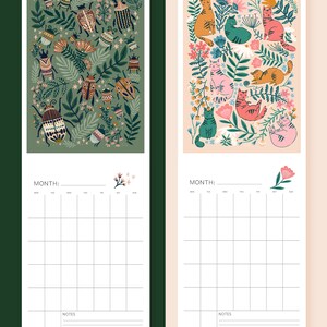 DATELESS Calendar- Perpetual- Academic Year, A4 Illustrated Wall ...