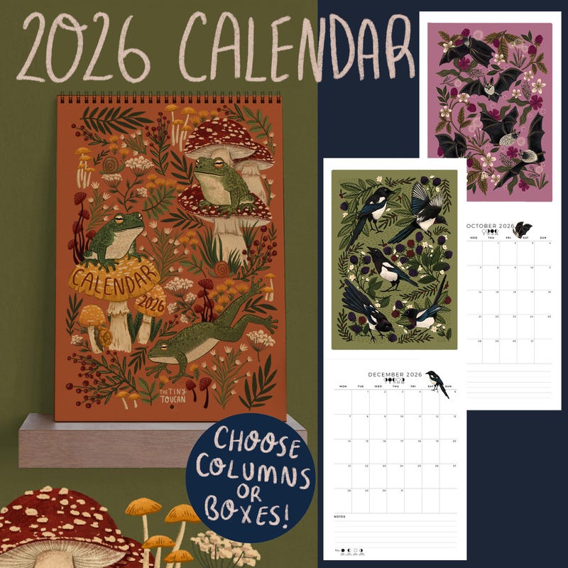 2026 Calendars Mushrooms - Etsy UK