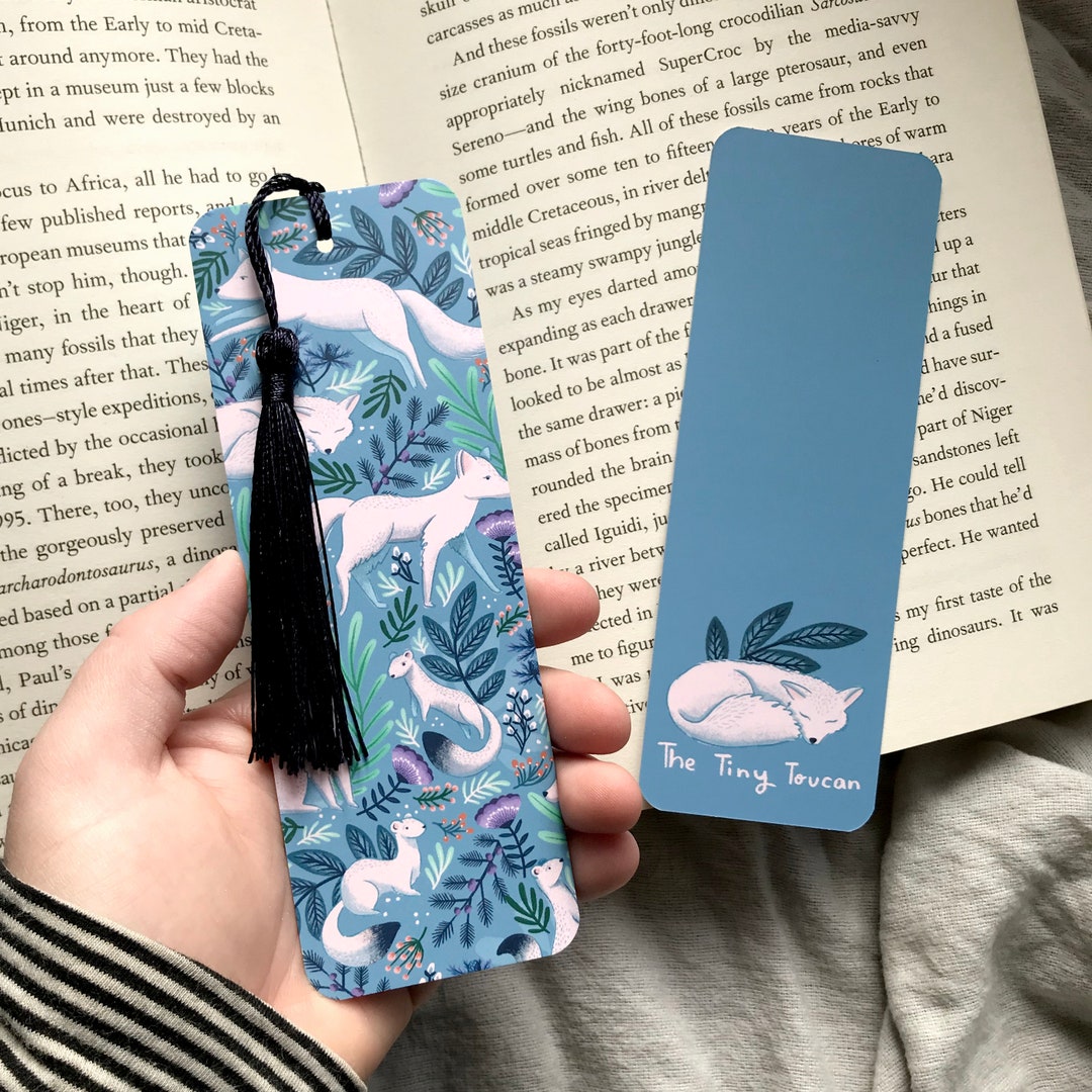 Arctic Fox and Snow Stoat Bookmark. With or Without Tassel- Kawaii ...