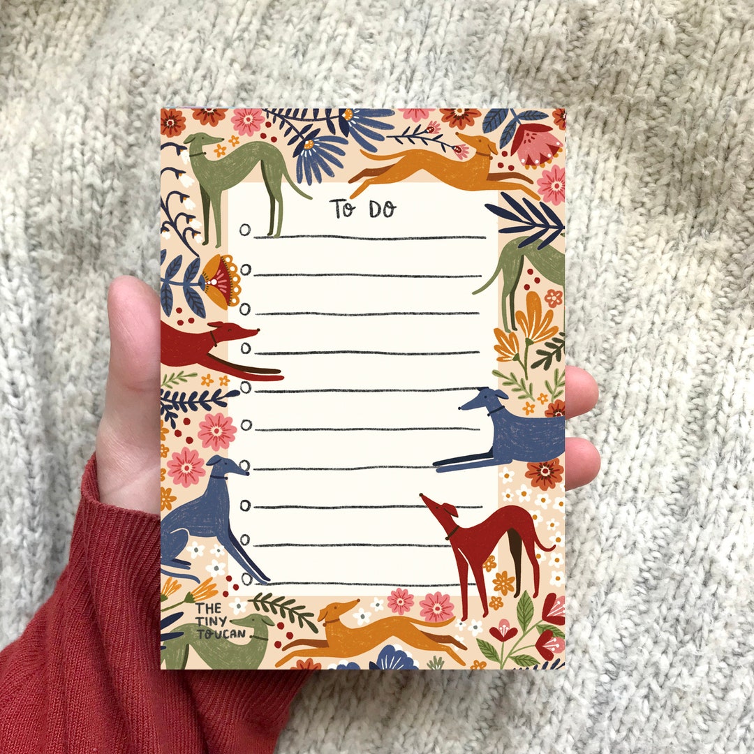 Long Dogs TO-DO List A6 Sighthound Whippet Greyhound Lurcher ...