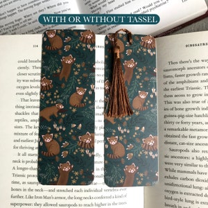 Red Panda Bookmark. With or Without Tassel- Kawaii Bookmark- Book Worm ...