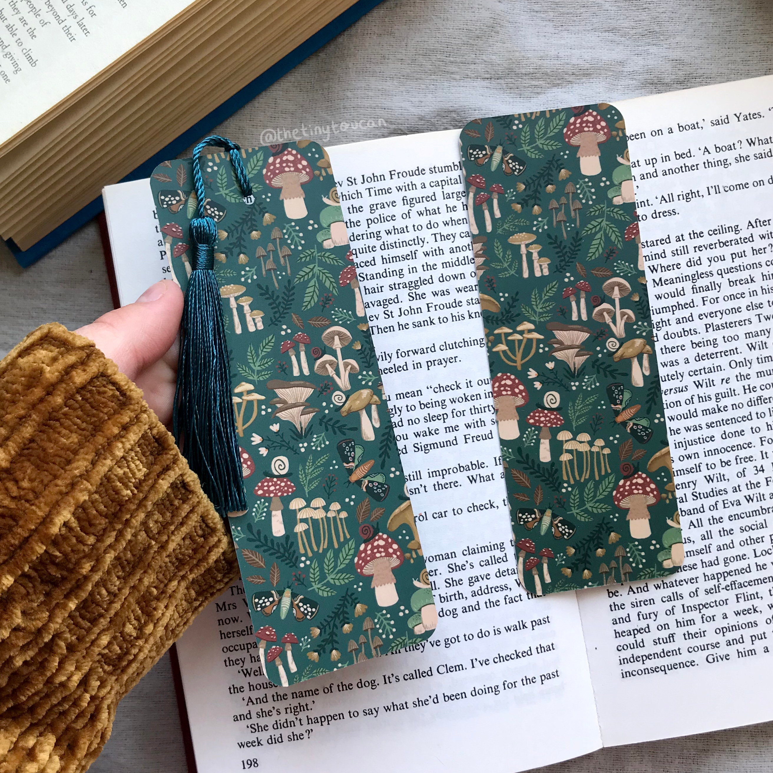 Mushies Bookmark. Mushroom Illustration Fungi With or - Etsy