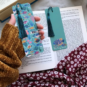 Fishies Bookmark. With or Without Tassel- Under the Sea- Cute Bookmark ...