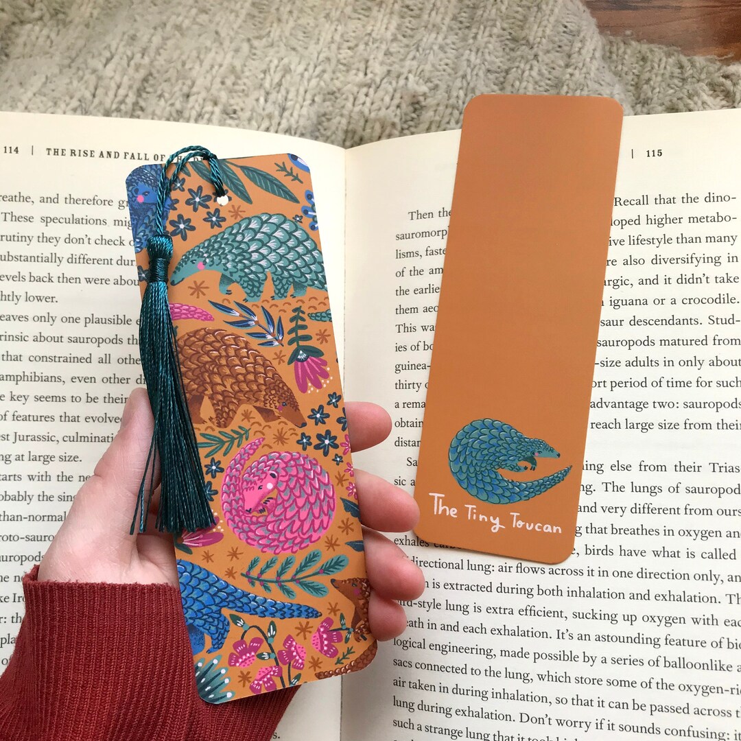 Pangolin Bookmark. Mushroom Illustration- Fungi- With or Without Tassel ...