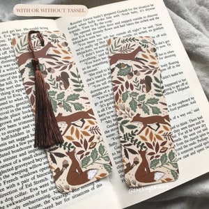 Foxes and Squirrels Bookmark. Woodland Creatures Illustration ...
