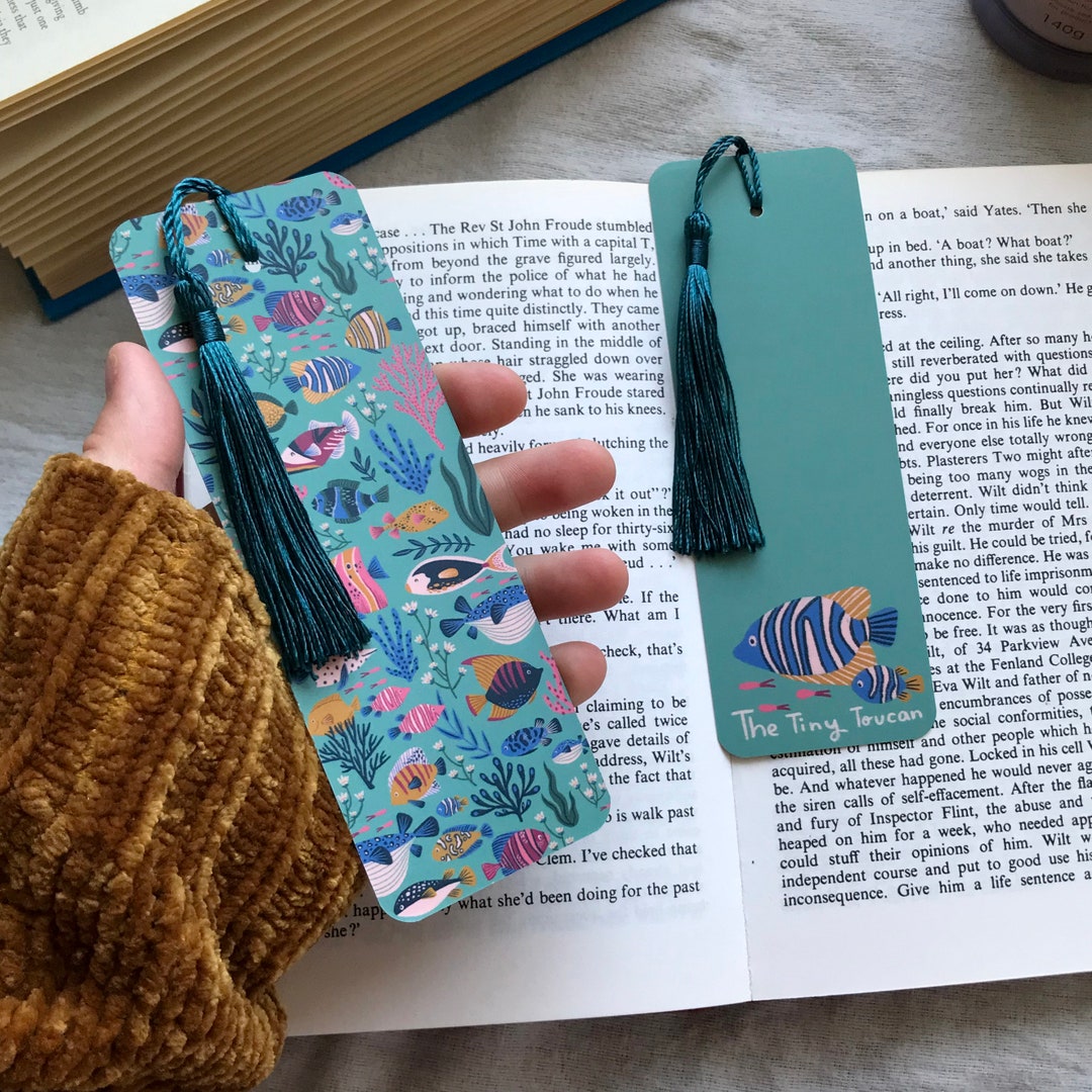 Fishies Bookmark. With or Without Tassel- Under the Sea- Cute Bookmark ...