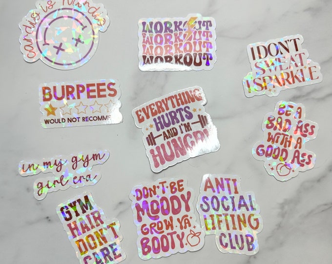 Workout Sticker Pack - Etsy