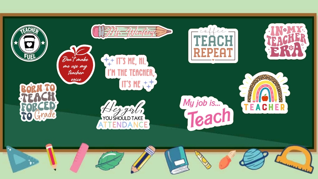 Teacher Sticker Pack - Etsy