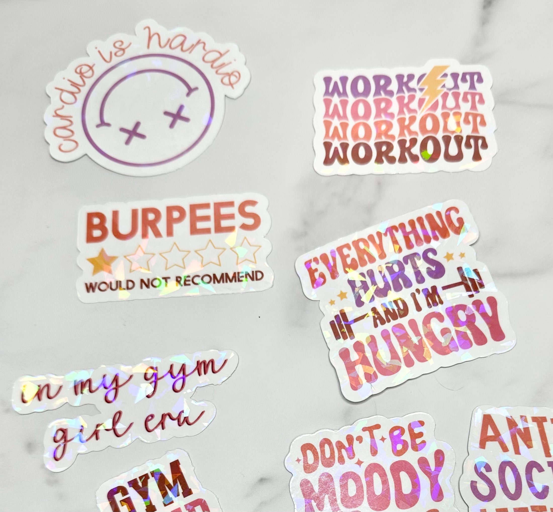 Workout Sticker Pack - Etsy