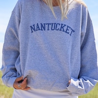 Custom Sailing Embroidered Crewneck Sweatshirt, Vintage Inspired ...