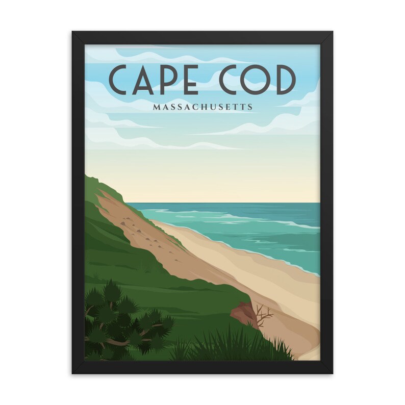 Cape Cod National Seashore Framed Poster, Cape Cod Print, Cape Cod Wall ...