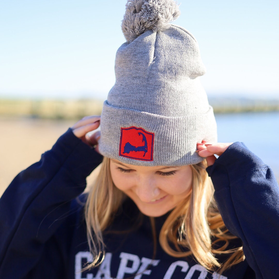 Cape Cod Pom Pom Knit Beanie, Cape Cod Beanie, Cape Cod Hat, Cape Cod ...