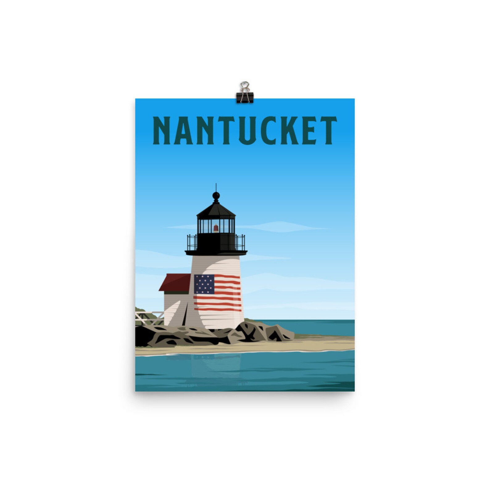 Nantucket Lighthouse Poster, Nantucket Print, Nantucket Wall Art ...