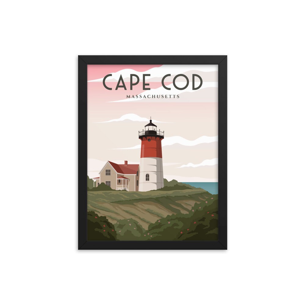 Cape Cod Lighthouse Framed Poster, Cape Cod Print, Cape Cod Wall Art ...