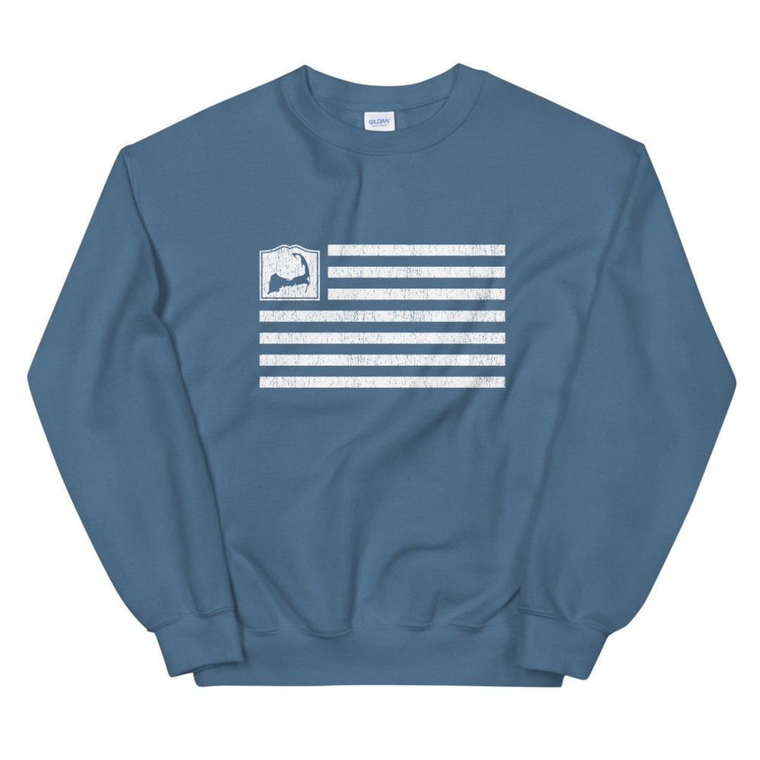 Cape Cod Sweatshirt, Cape Cod Flag Sweatshirt, Cape Cod Mass Sweatshirt ...