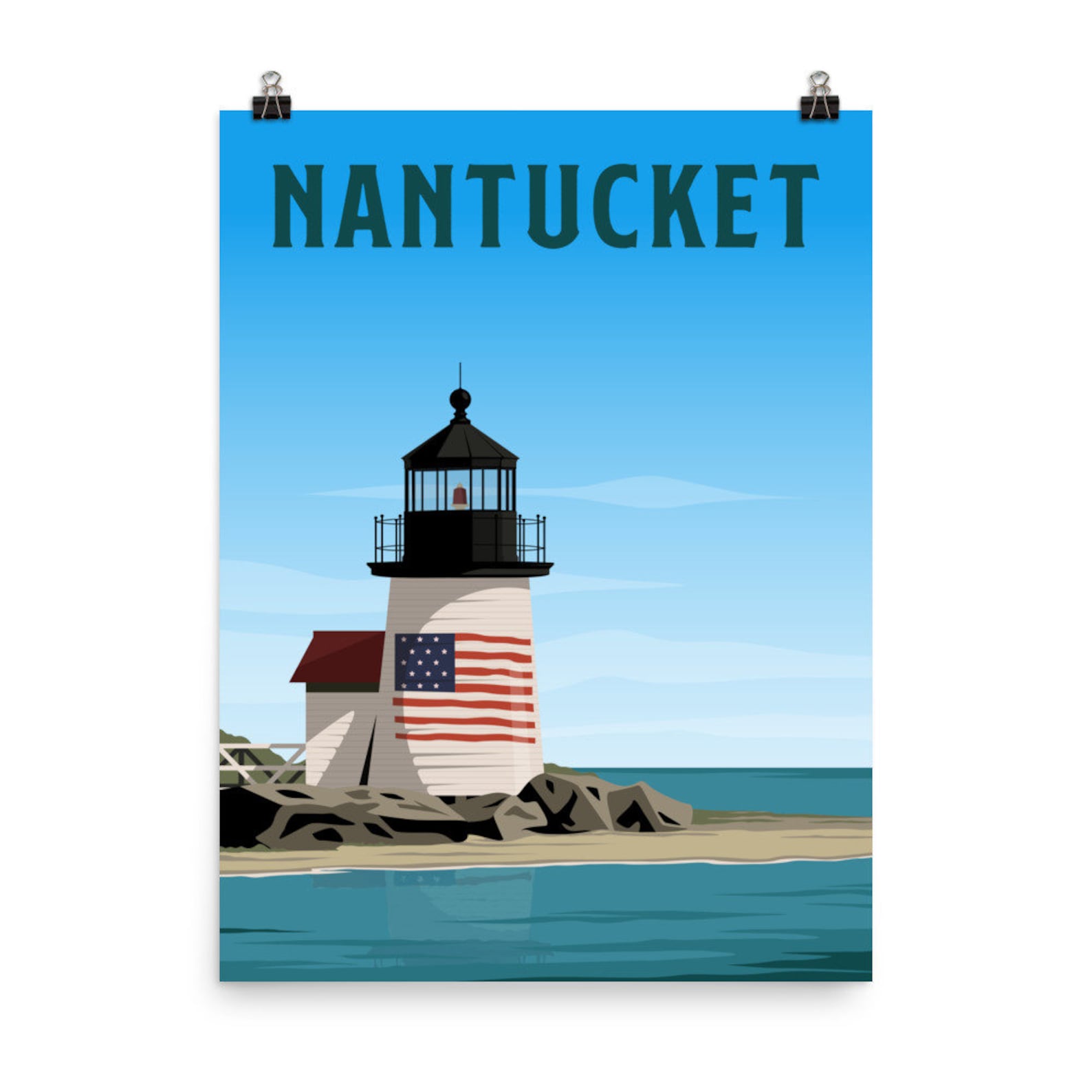 Nantucket Lighthouse Poster, Nantucket Print, Nantucket Wall Art ...