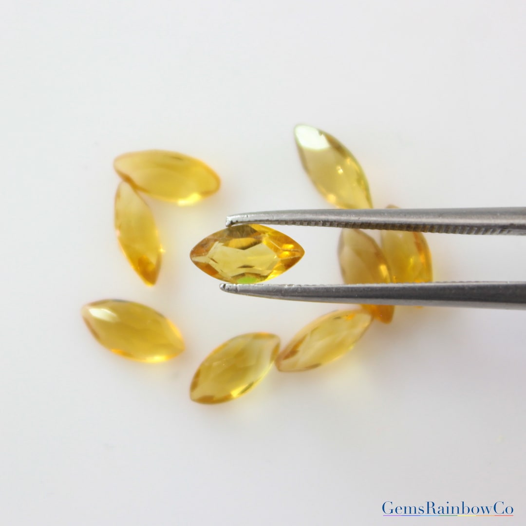 Real Citrine 8x4mm and 10x5mm Citrine Marquise Faceted Loose Gemstone ...