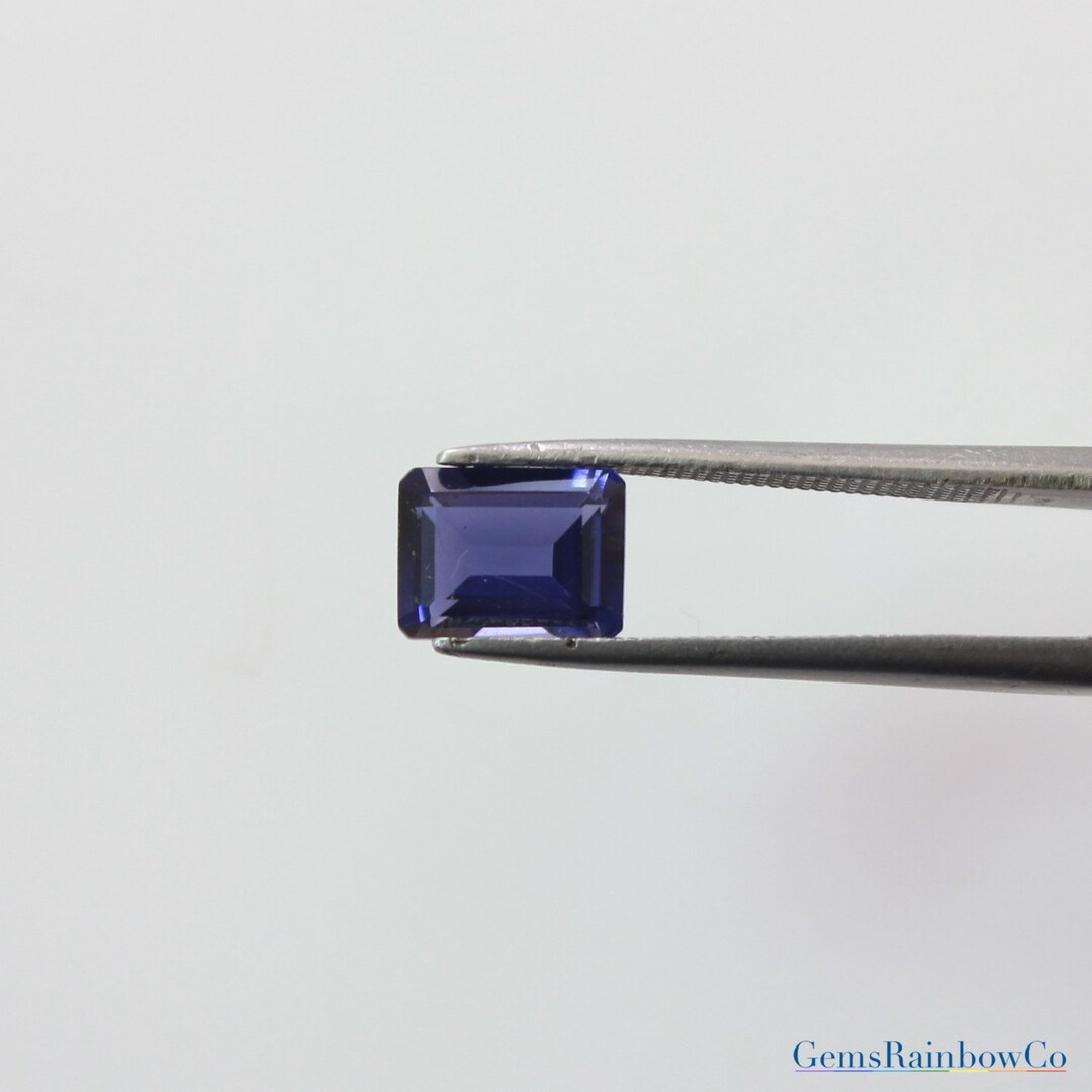 Natural Iolite Emerald Cut Octagon Faceted Loose Gemstone 8x6 Mm & 9x7 ...