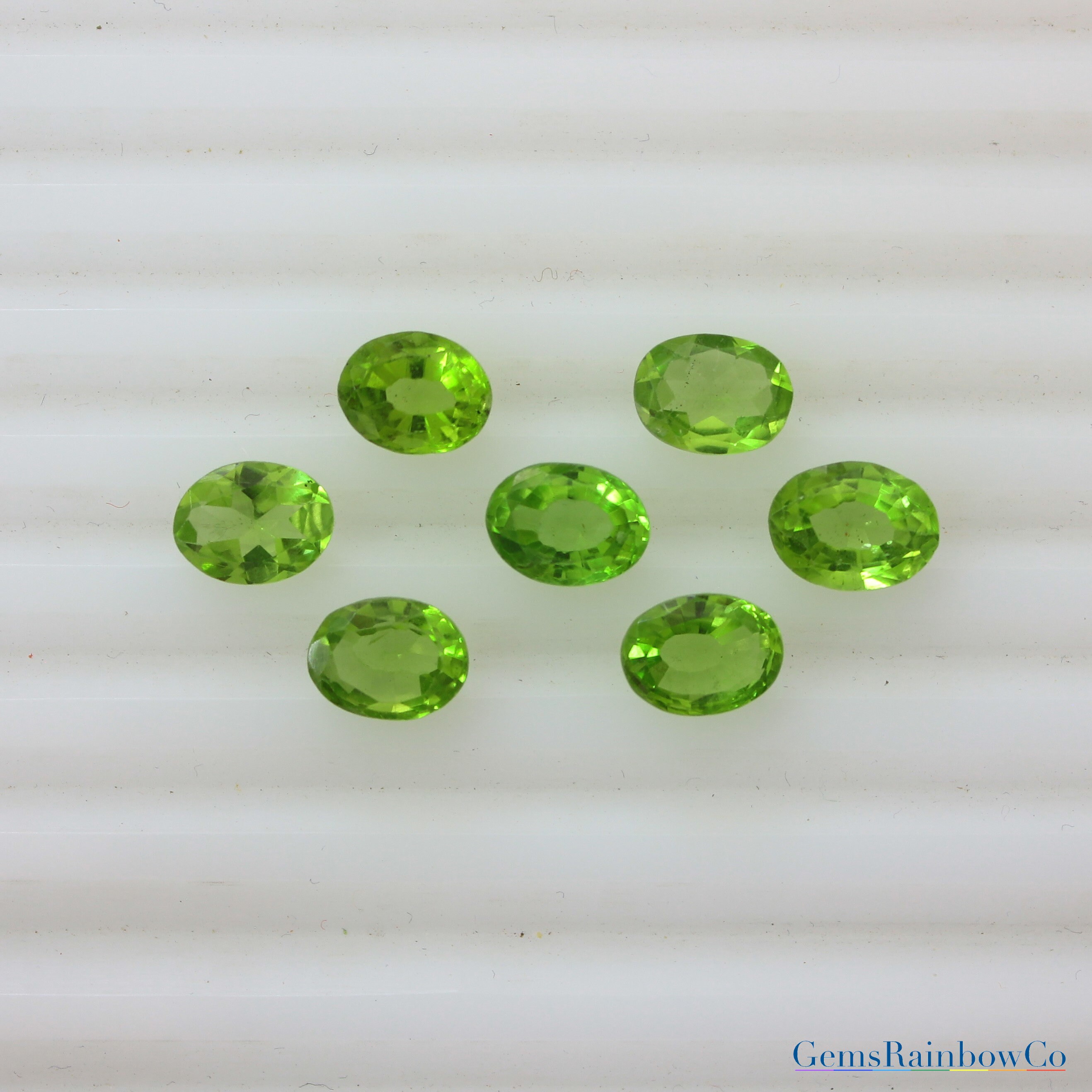 Natural Peridot Oval Shape Faceted Loose Gemstone Available | Etsy