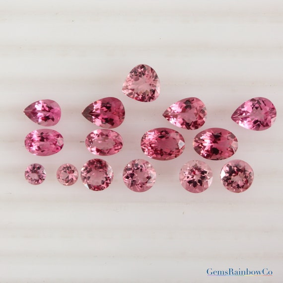 Light Pink Tourmaline Gemstone AAA Quality Faceted Tourmaline - Etsy