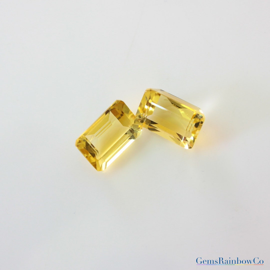 Real Citrine 14x10mm and 15x10 Citrine Octagon Emerald Cut Gemstone ...