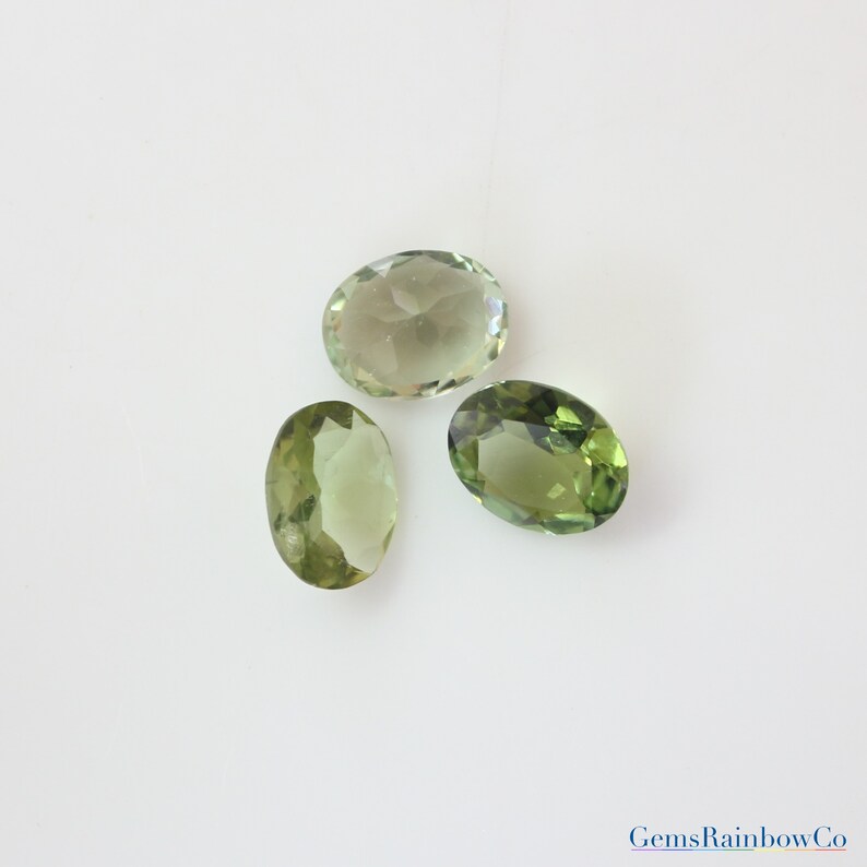 Light Green Tourmaline 10x8mm Oval Faceted Natural Loose - Etsy