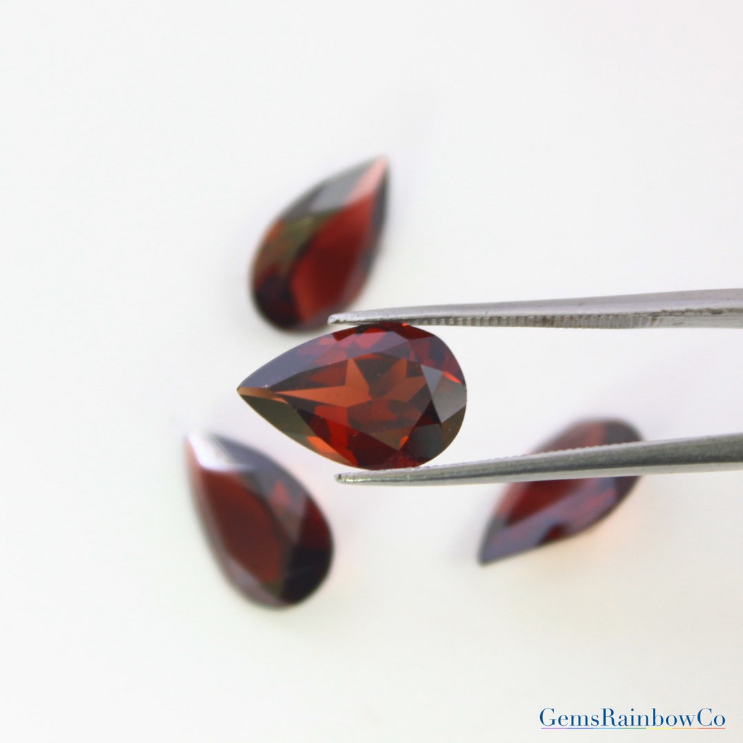 Red Garnet Pear 10 X 7 Mm and 14 X 9 Mm Faceted Natural Loose Gemstone ...