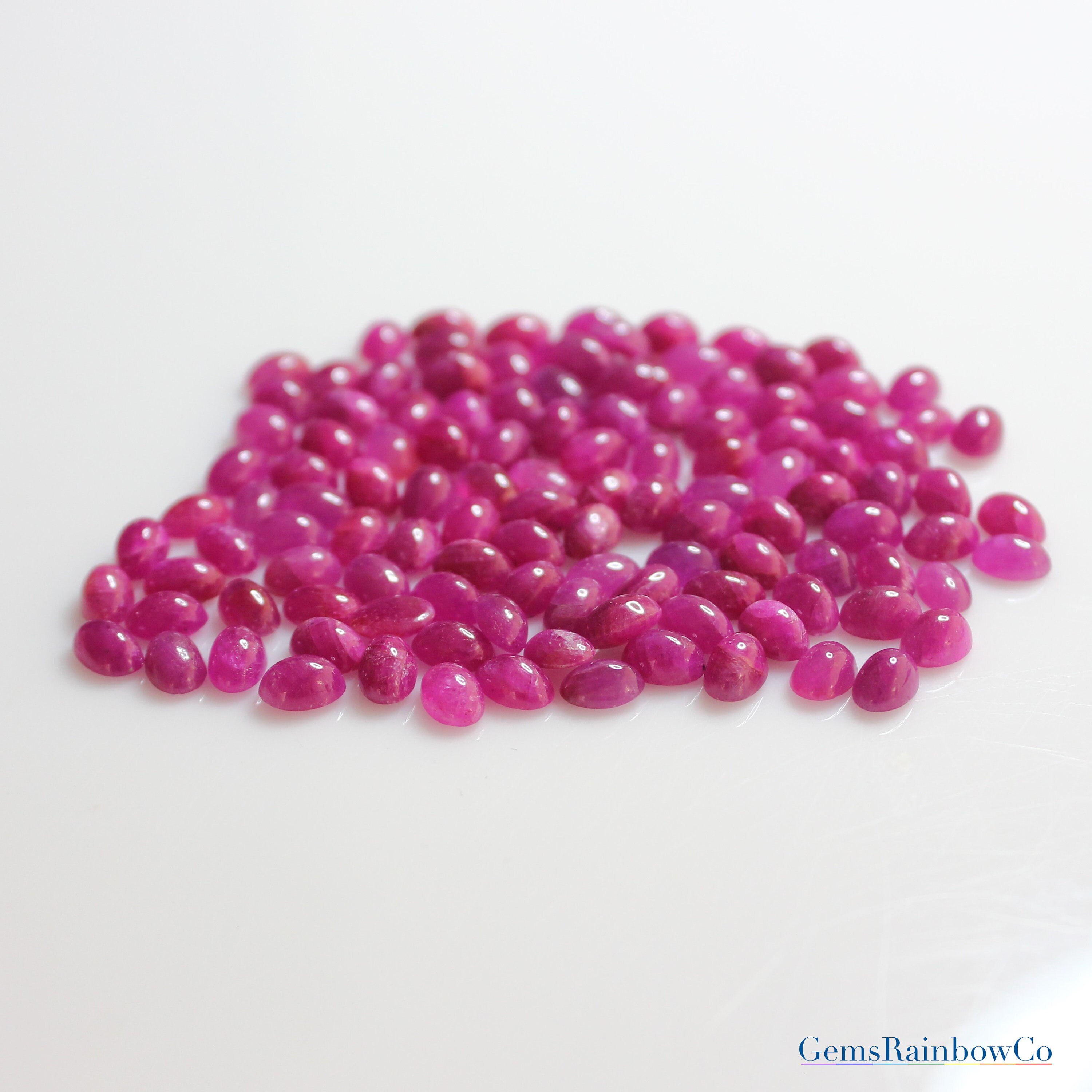 Ruby 6X4 Mm to 7X5 Mm Oval Shape Cabochon Loose Gemstone A - Etsy