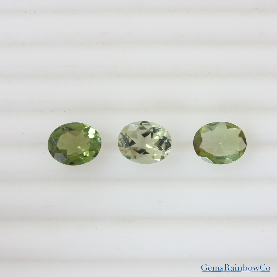 Light Green Tourmaline 10x8mm Oval Faceted Natural Loose | Etsy