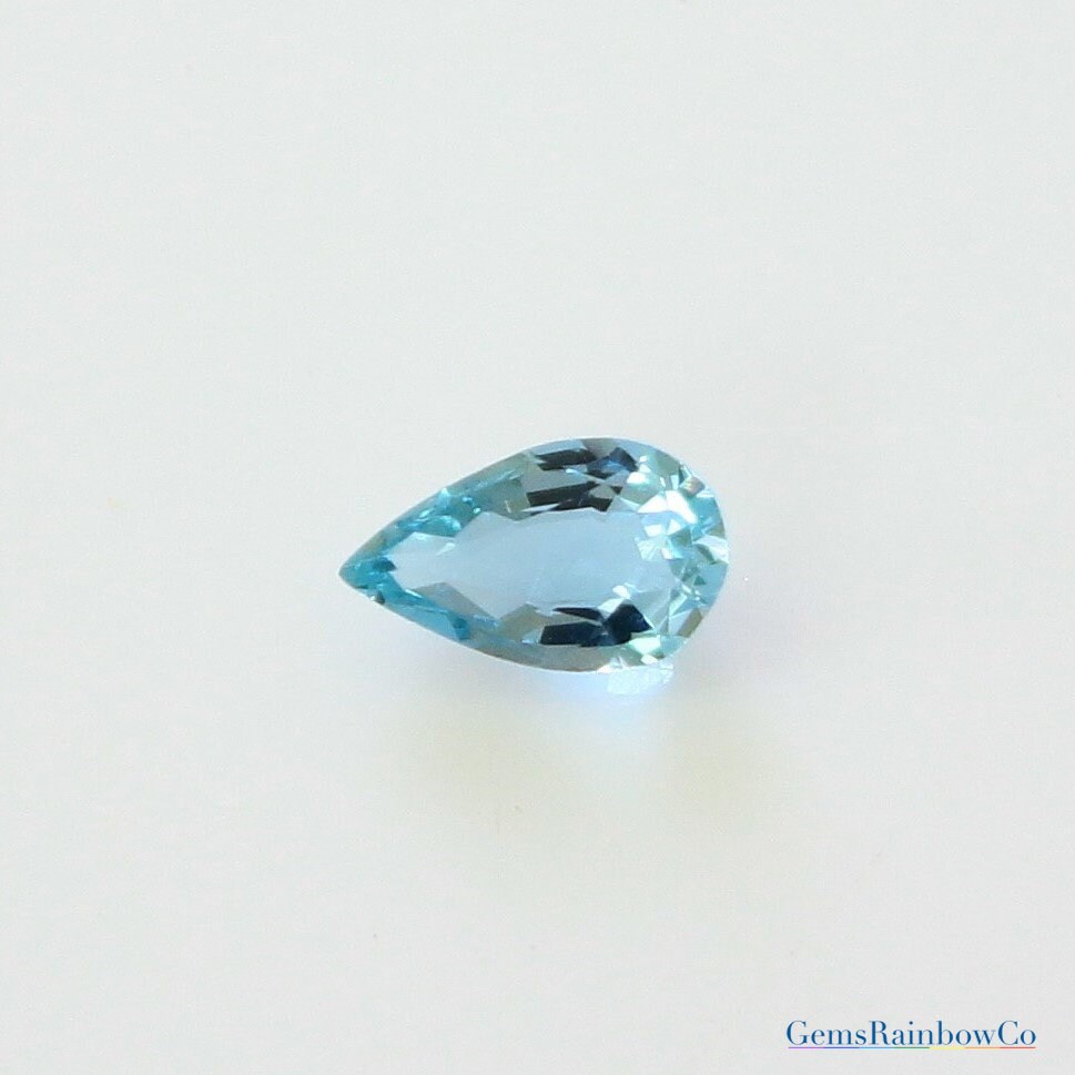 Natural Aquamarine Brazilian Pear Cut 8x5mm 0.59 Carat Sky - Etsy