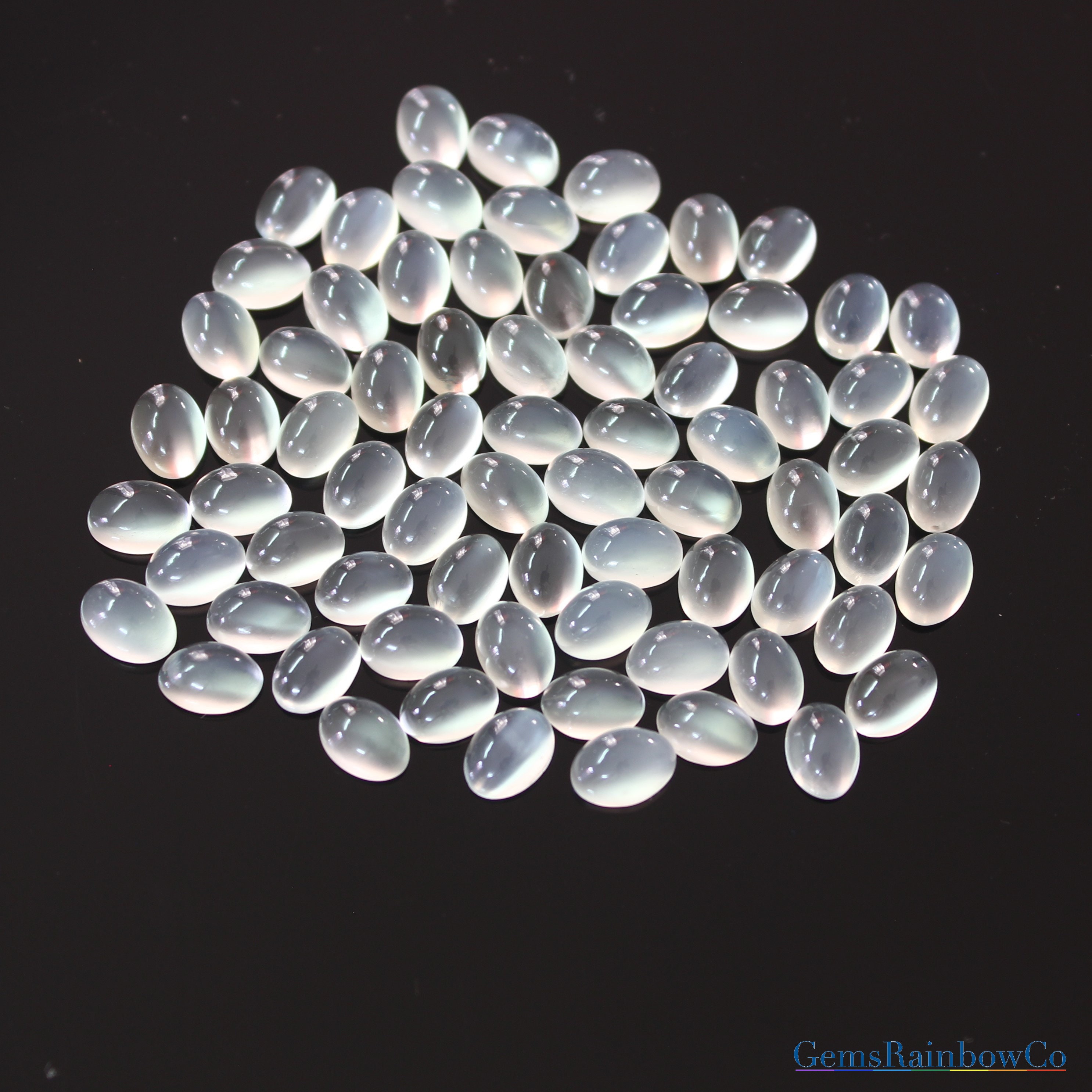 Natural White Moonstone Oval Shape Cabochon 7x5 Mm AAA Quality - Etsy UK