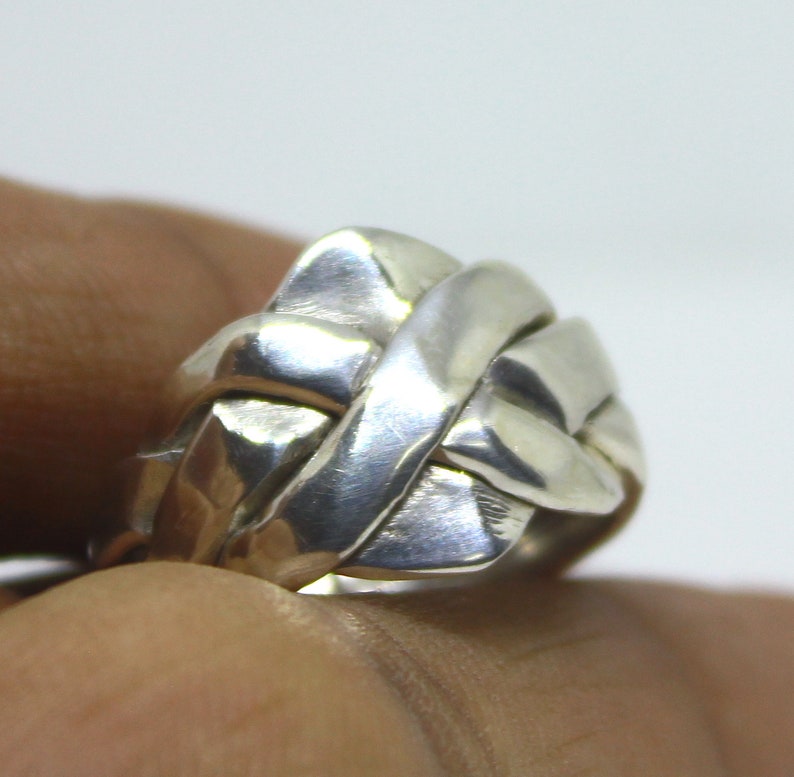 4 Band Puzzle Ring for Men and Women in 925 Sterling Silver - Etsy
