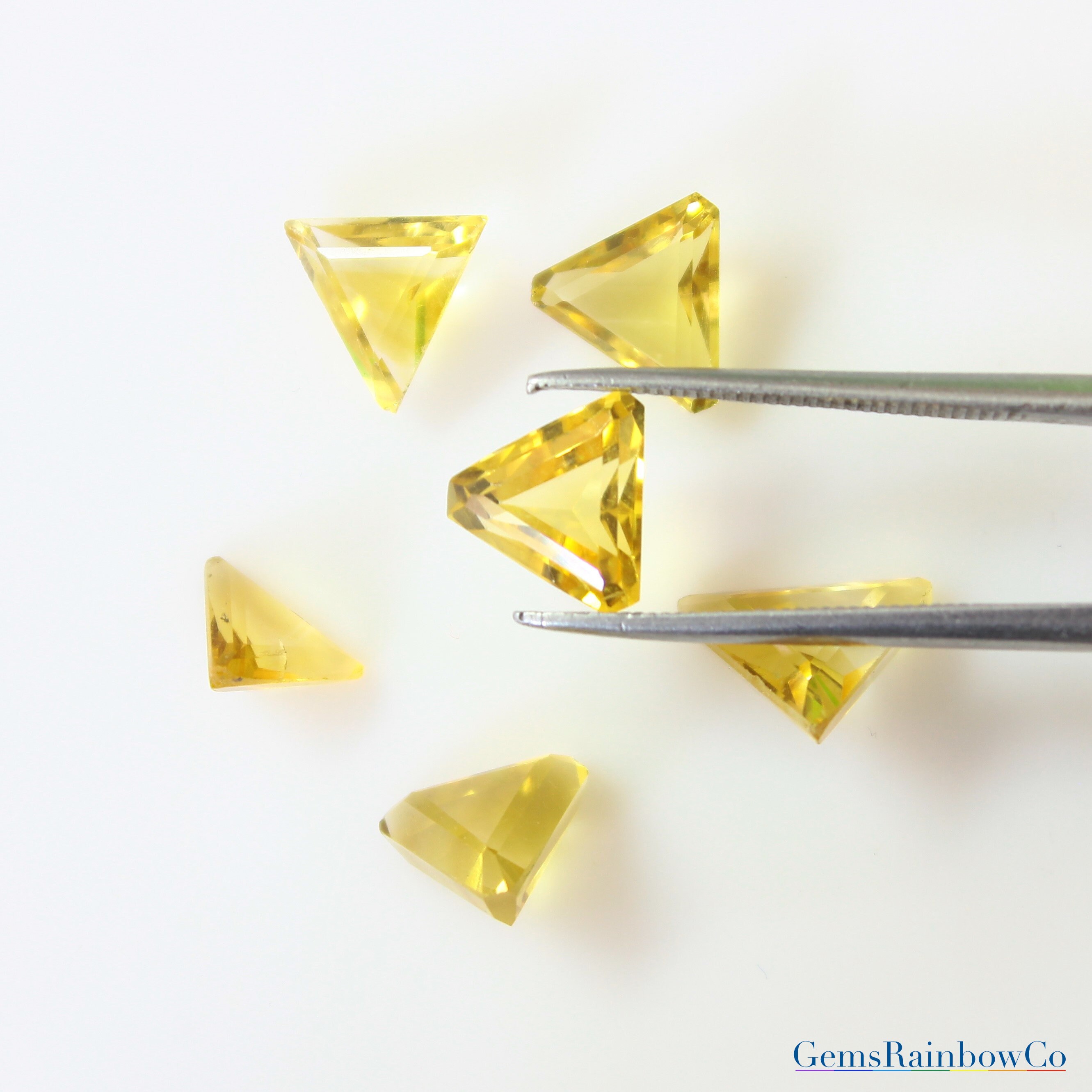 Citrine Natural Rare Quality Triangle Faceted Loose Gemstone | Etsy