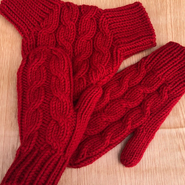 Red Mittens - Etsy