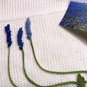 Bluebonnet Crochet Bookmark, Set of 3, Texas Bluebonnets - Etsy