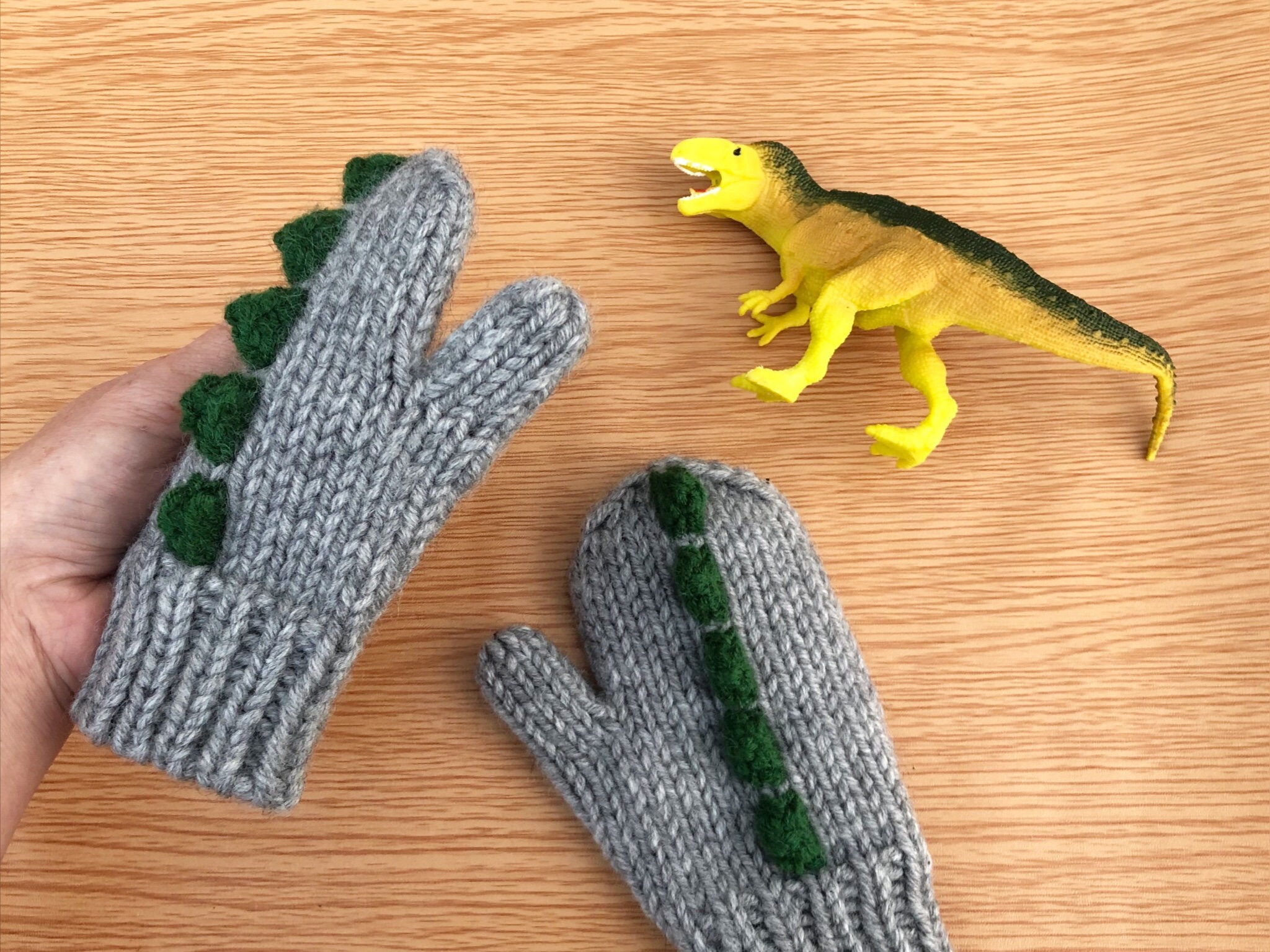 Animal Dino Mittens, Knit Wool Dinosaur Gloves for Baby and Toodler - Etsy
