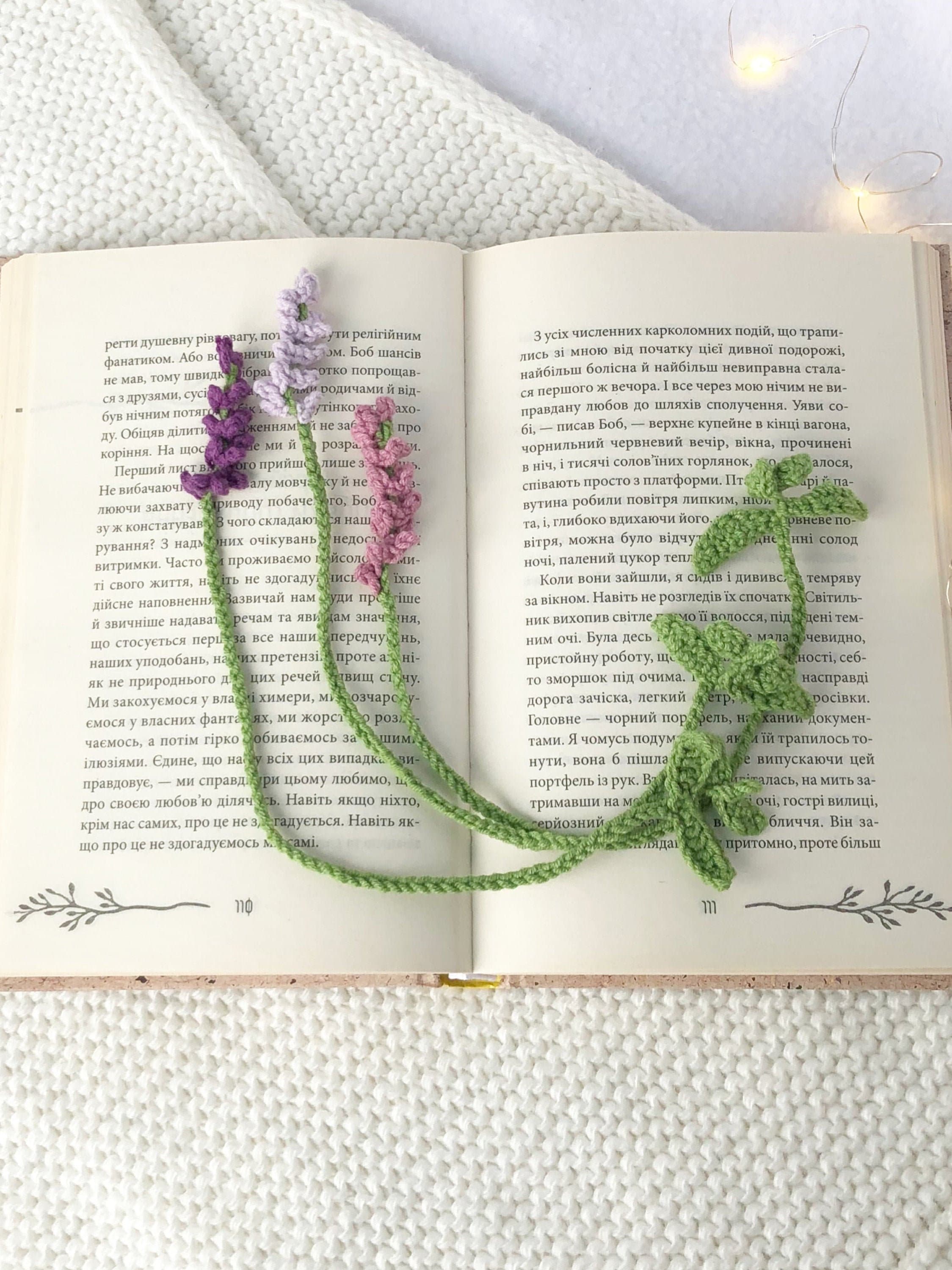 Set of 3 Lavender Crochet Bookmark | Etsy
