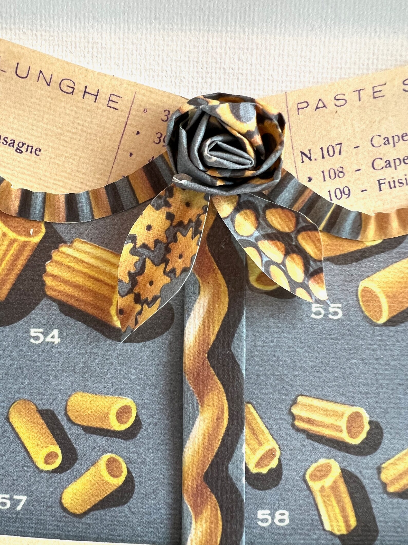 Italian Pasta Paper Print 3D Dress Wall Art, Italy Food Kitchen Wall ...