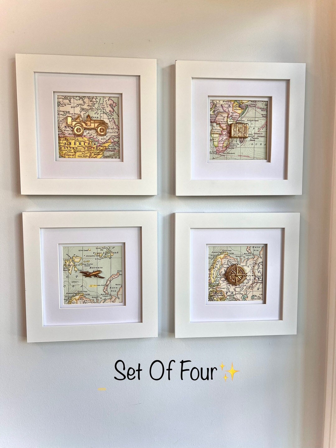 Adventure Theme Baby Intaglio Art, Travel World Map Wall Hanging ...