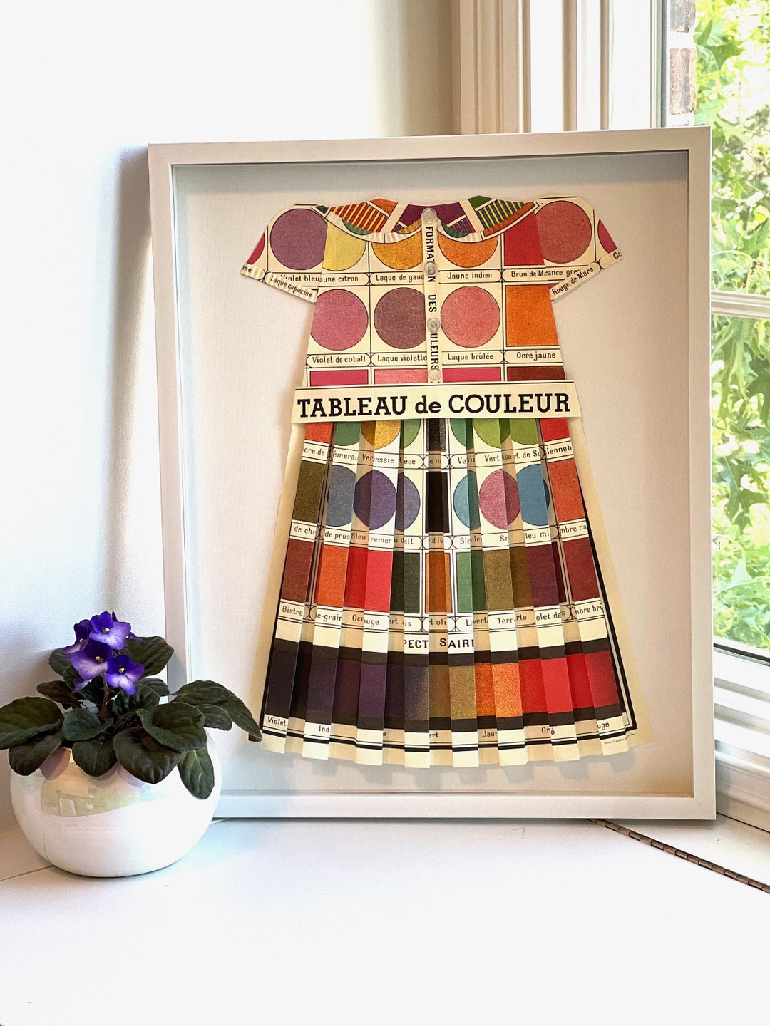 Paper Color Chart Map Dress, Artsy New Mom Gift, Gift for Artist ...