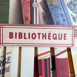 Vintage Style French Book Print Dress Wall Hanging, Read Classroom ...