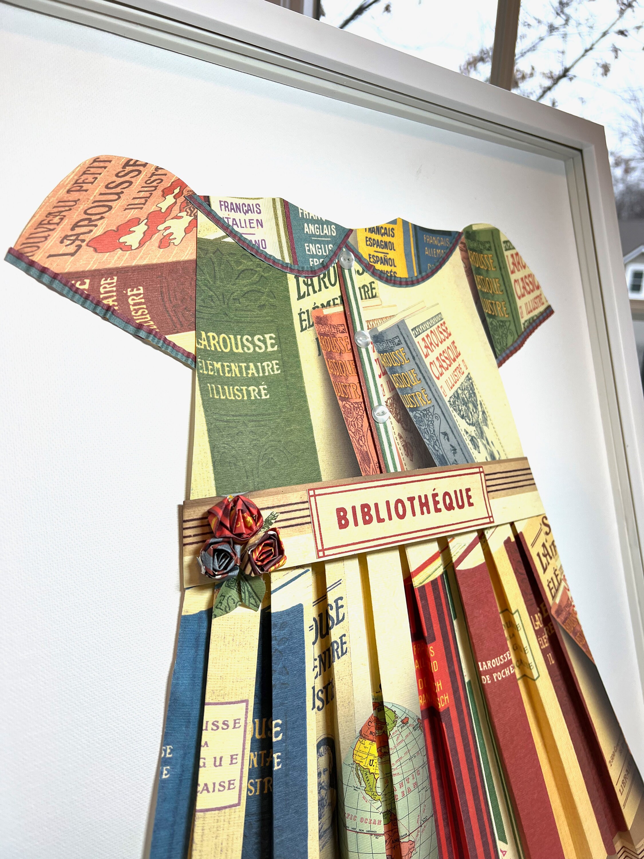 Vintage Style French Book Print Dress Wall Hanging Read - Etsy