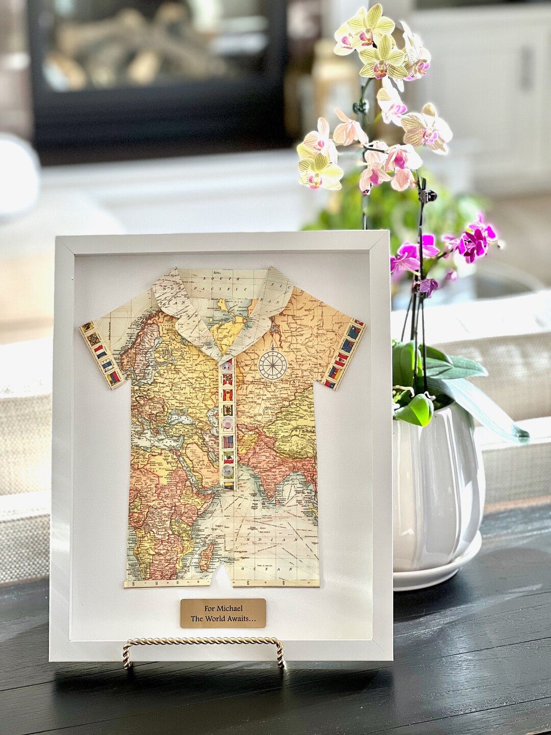 World Map Baby Boy Personalized Wall Art, Travel Baby Theme, Hello ...