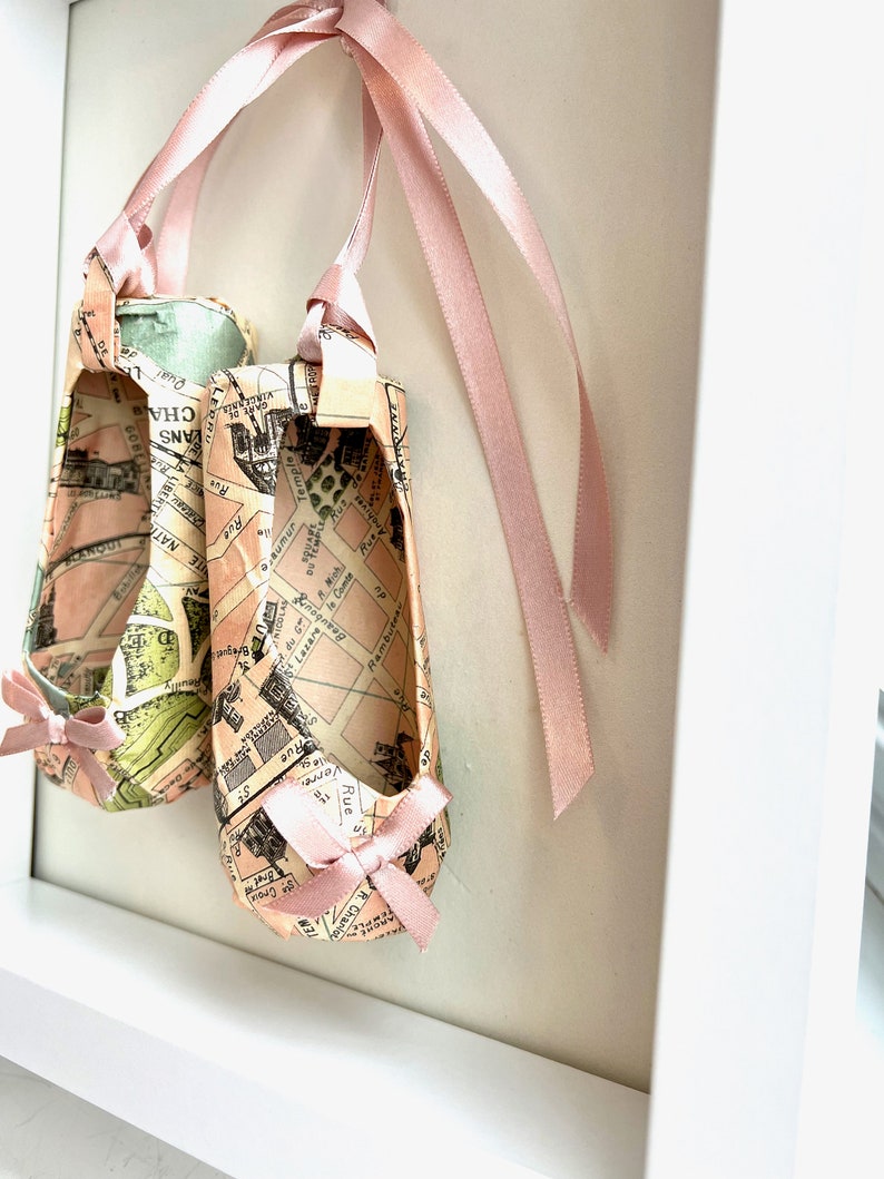 Mini Paris Ballet Slipper Wall Art Paris Map Ballet Shoes - Etsy