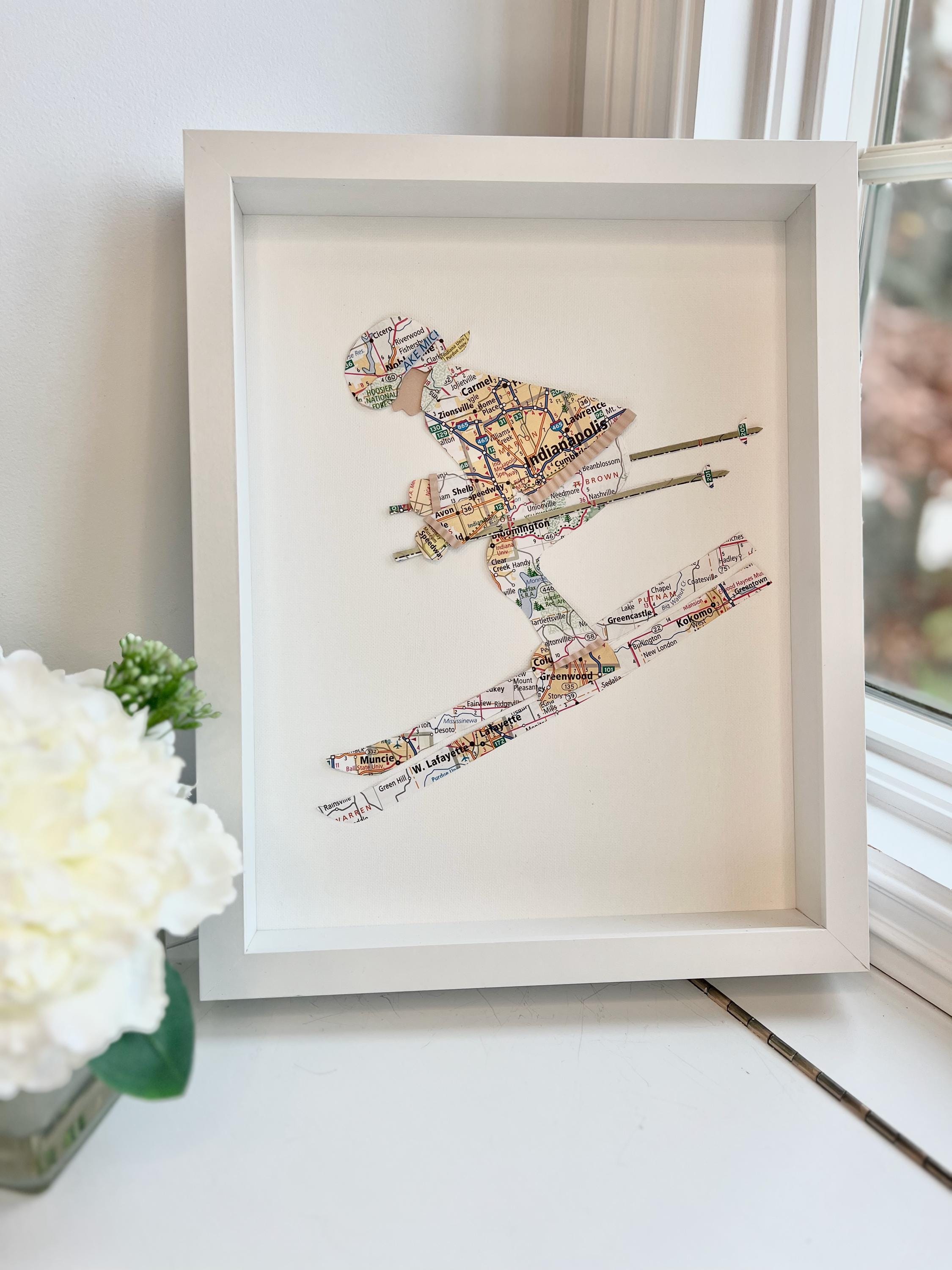 Personalized Ski Gift, Skiing Wall Art, Sport Theme Nursery, Winter ...