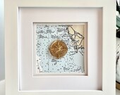 Customized Nautical Chart and Compass Rose Framed Artwork - Etsy
