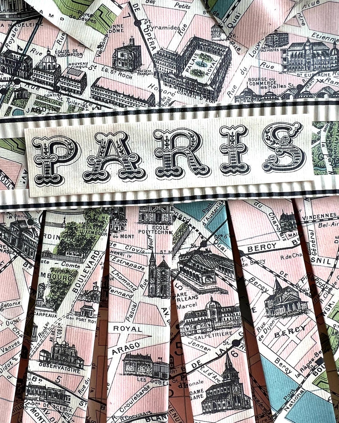 Vintage Paris Map Dress Wall Hanging Personalized Nursery - Etsy