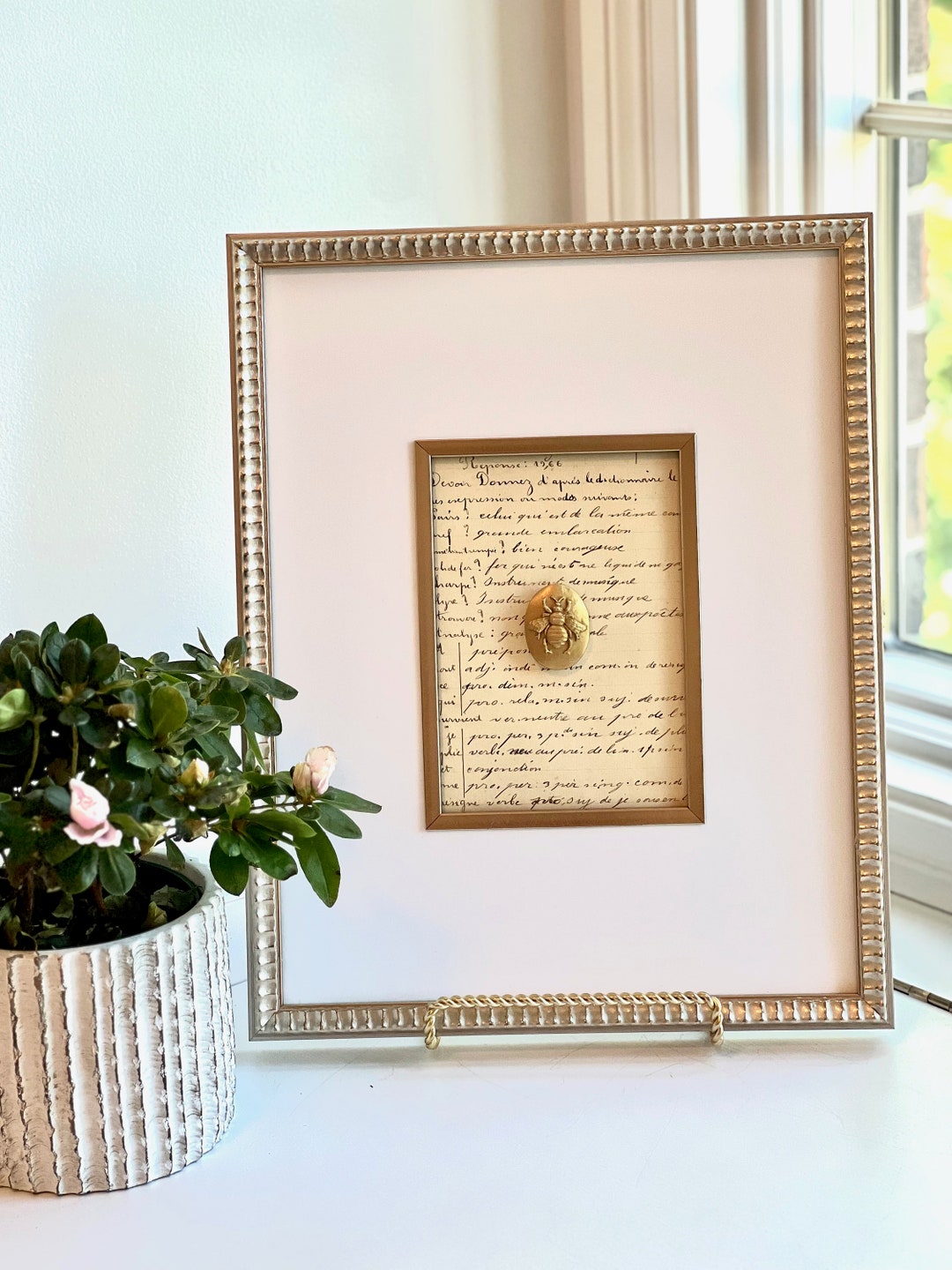 Set of Two Framed Intaglio on Vintage French Papers, Grandmillenial ...