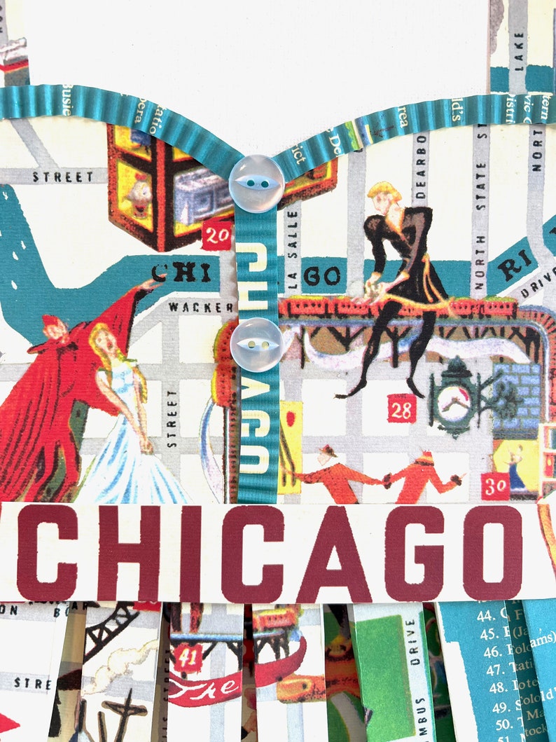 Chicago Tourist Map Art Chicago Baby Gift Hometown Print - Etsy